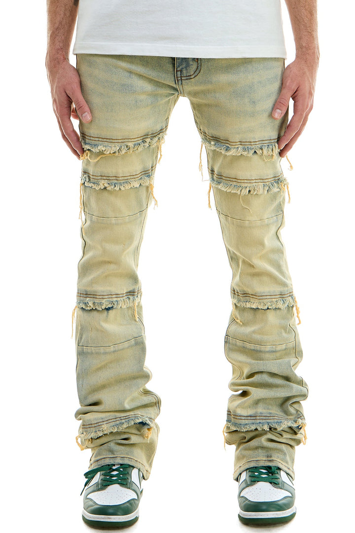 Collections of Mens Stacked Jeans Flare Look, Free Shipping – TANGEEL