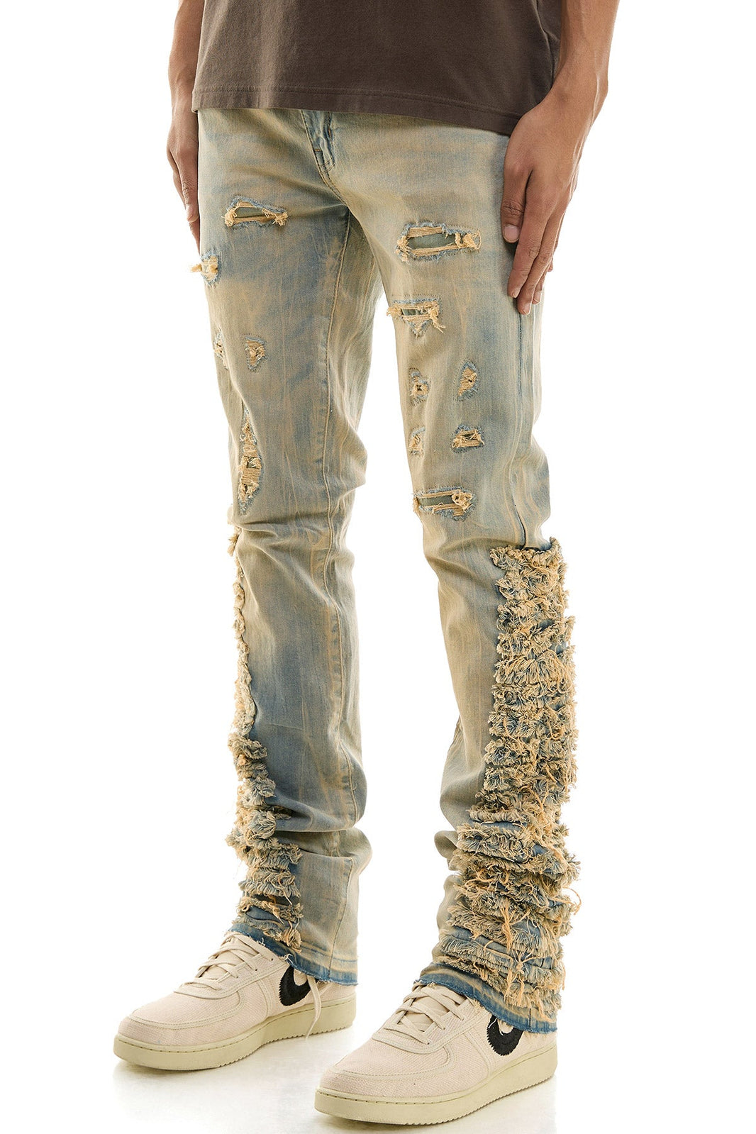 Collections of Mens Stacked Jeans Flare Look, Free Shipping – TANGEEL